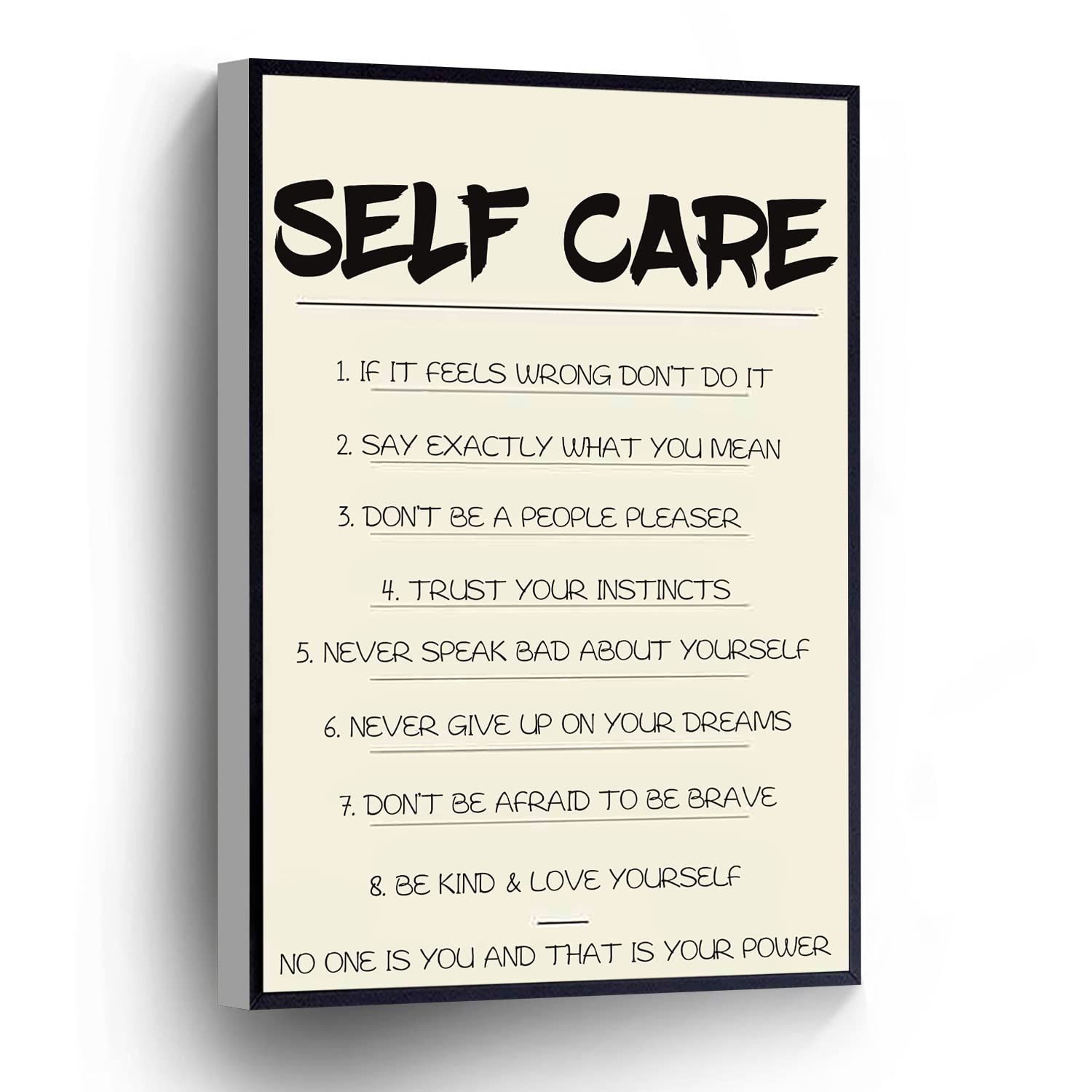 Amazon.com: PUCHYUCT Self Care Inspirational Modern Canvas Wall Art ...