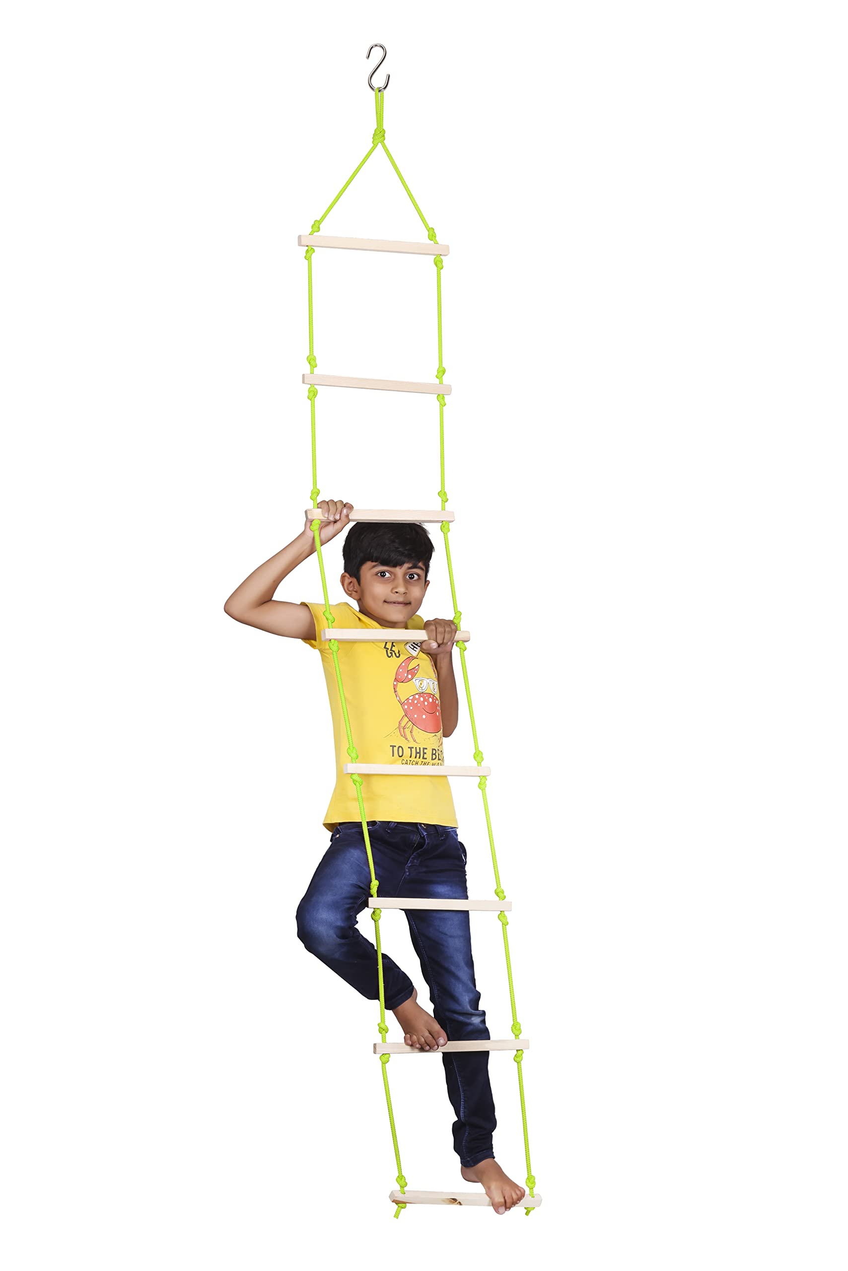 VIXERA Rope Ladder for Kids | Climbing Ladder for Kids | Wooden Ladder ...