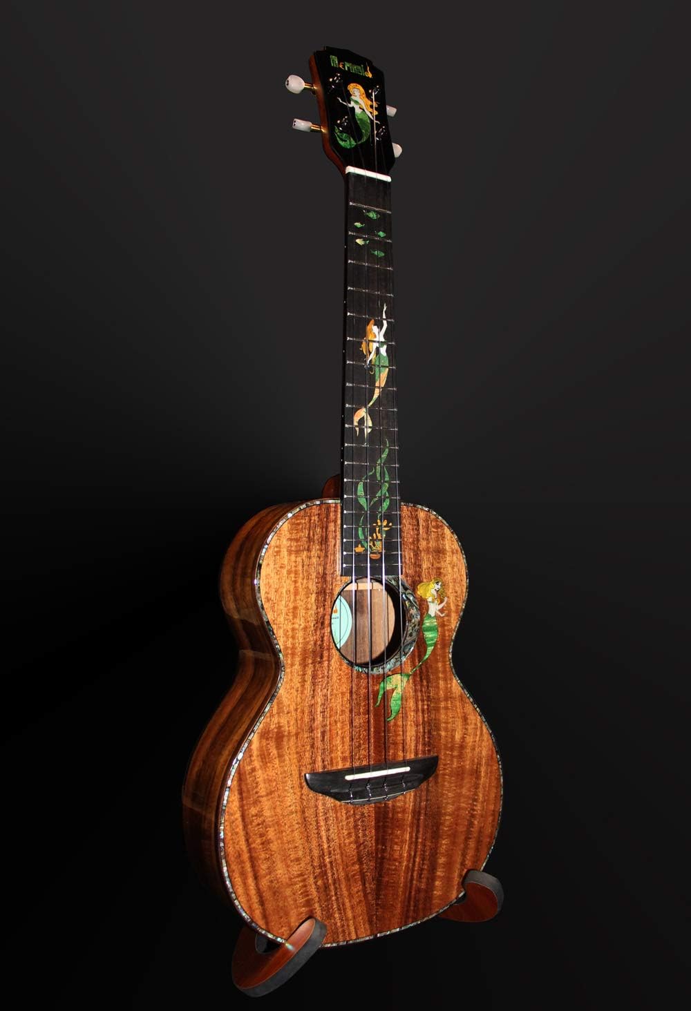 Amazon.com: Mr.mai Mermaid Ukulele Tenor Solid Koawood Handcraft 4 ...