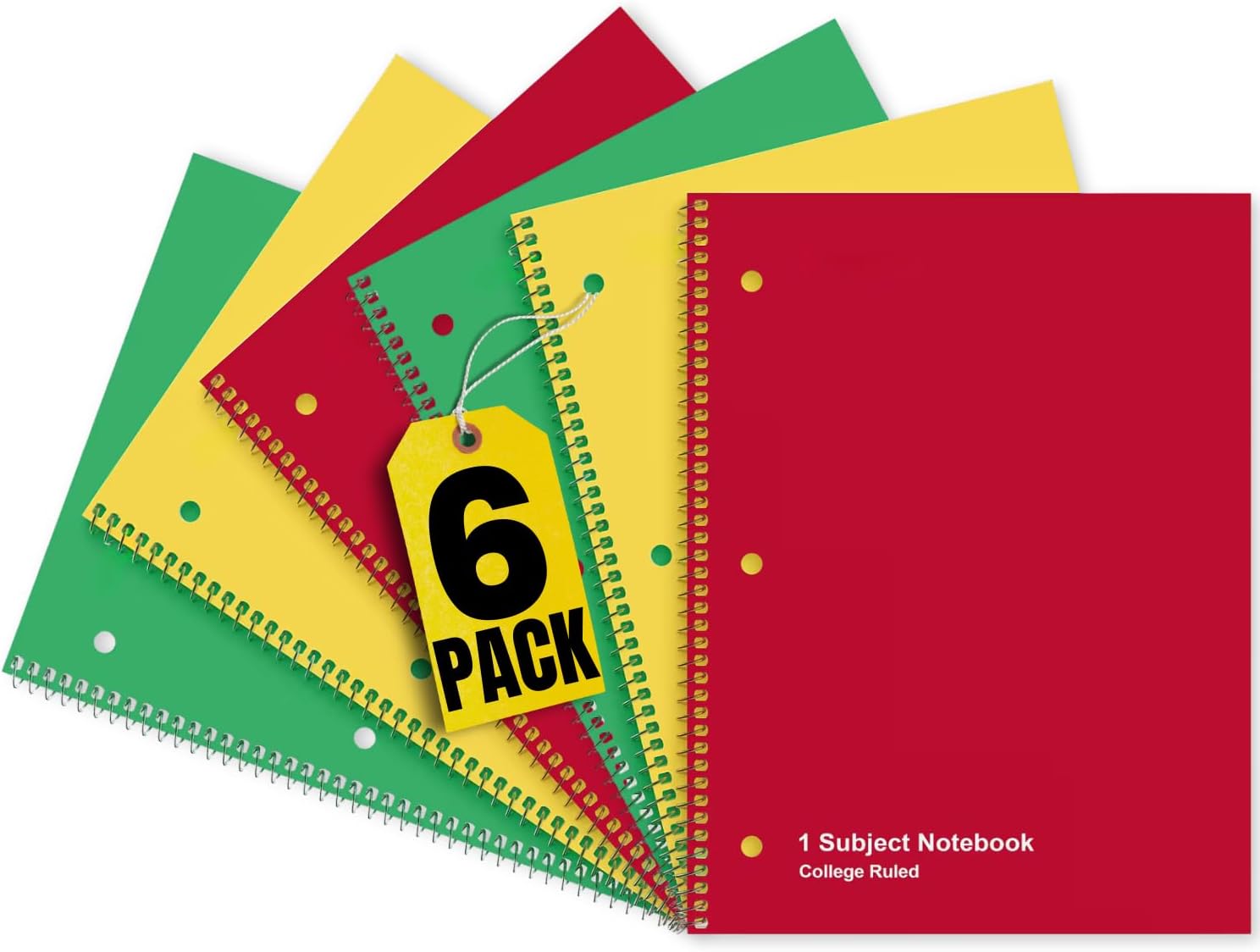 Amazon.com : 1InTheOffice Spiral Notebook College Ruled, College Ruled ...