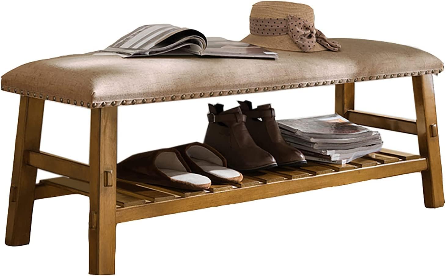 Amazon.com: Entryway Bench, Shoe Bench for Living Room, Wooden Shoe ...