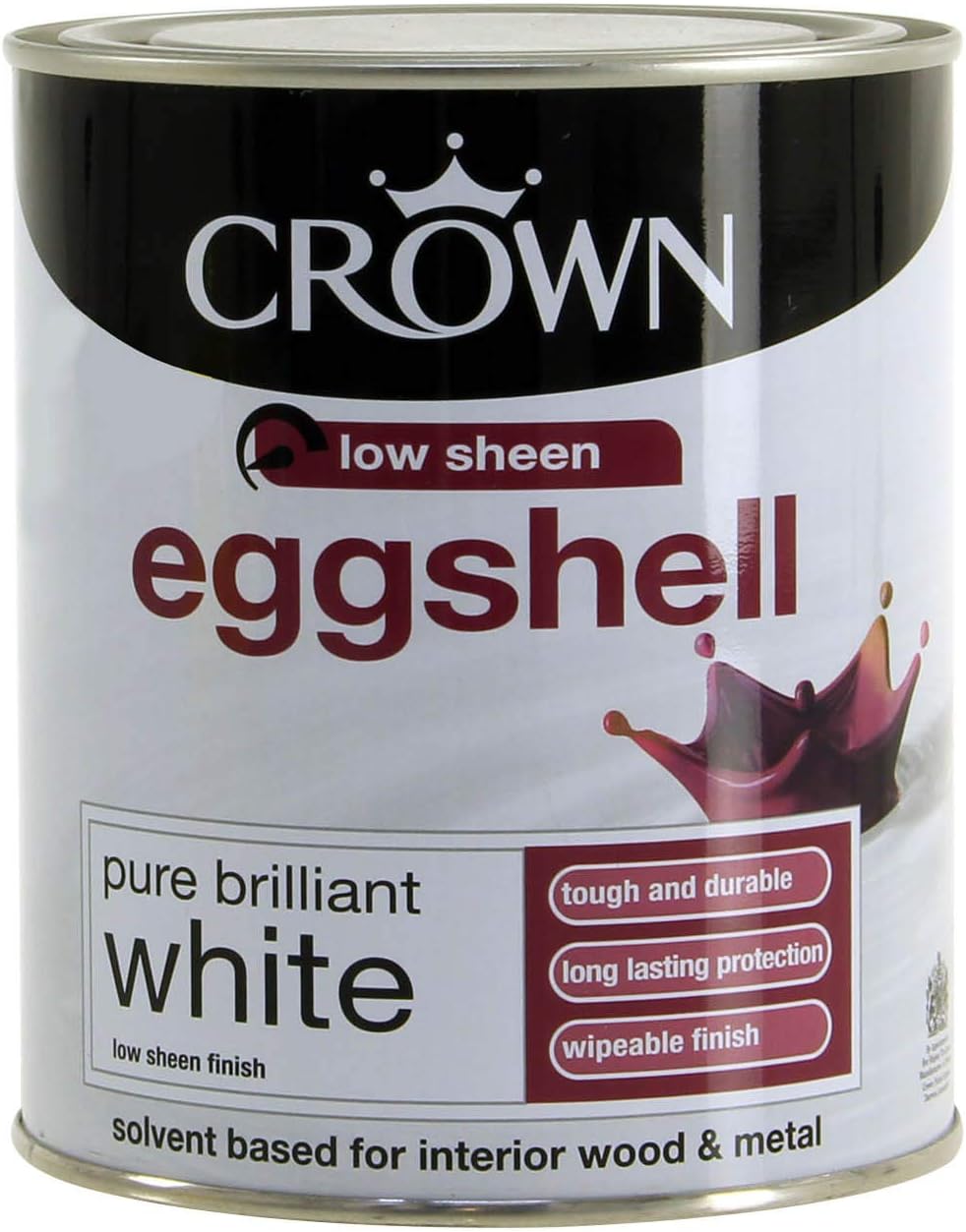 CROWN Eggshell 750ml White, CWN5062672 : Amazon.co.uk: DIY & Tools