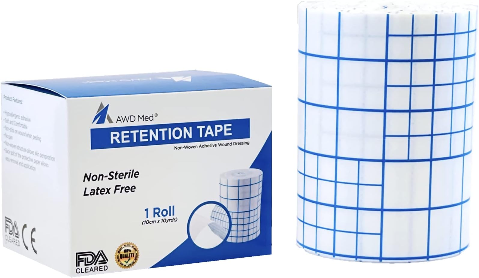 Amazon.com: AWD Medical Dressing Retention Tape - Medical Non-Woven ...