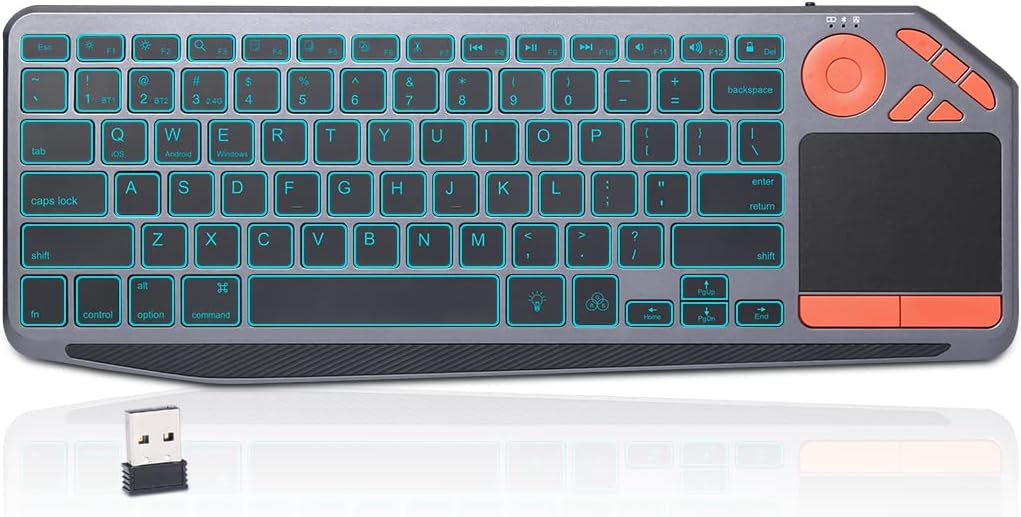 Amazon.com: Rii K06 Mini Bluetooth Keyboard,Backlit 2.4GHz Wireless ...