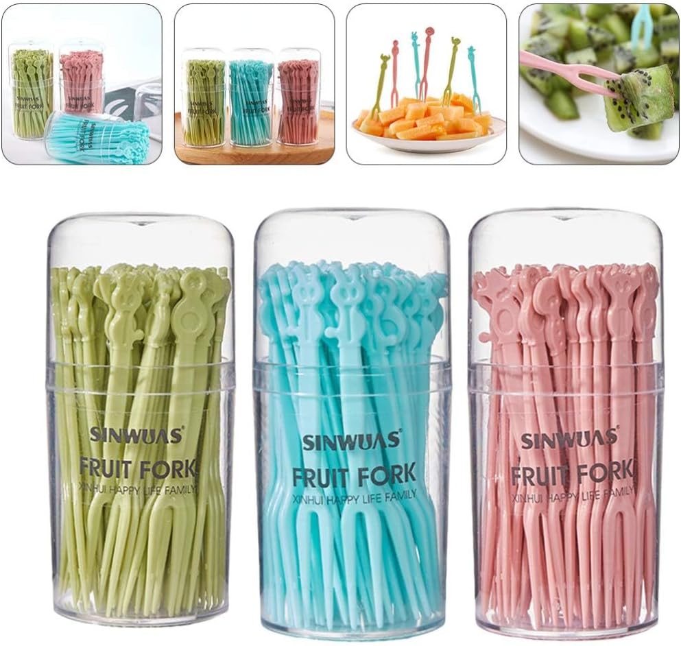 Amazon.com: 150 PCS Appetizer Forks Cocktail Food Picks Cute Fruit ...