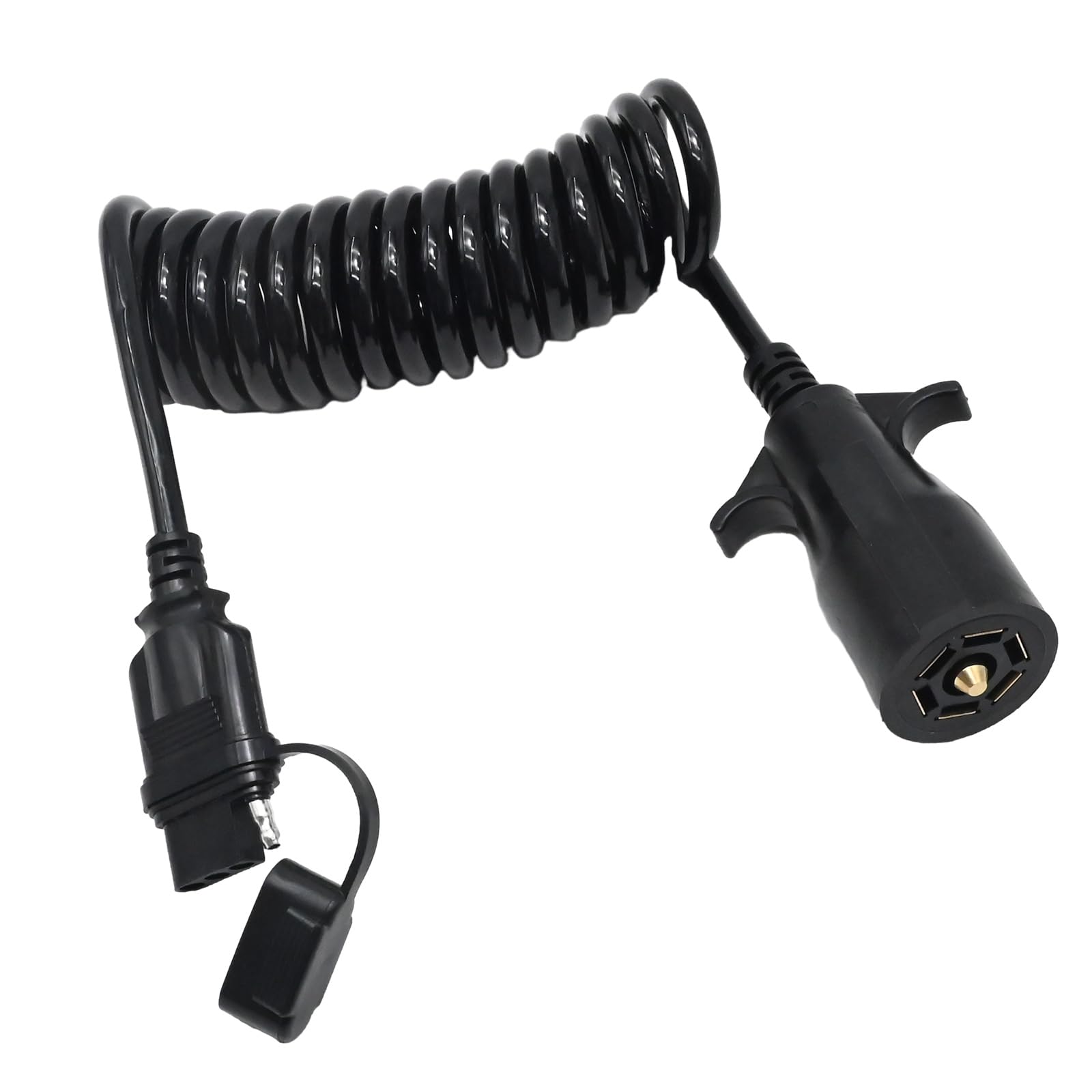 Snapklik.com : Saihisday 7 Way Blade To 4 Way Flat Trailer Adapter