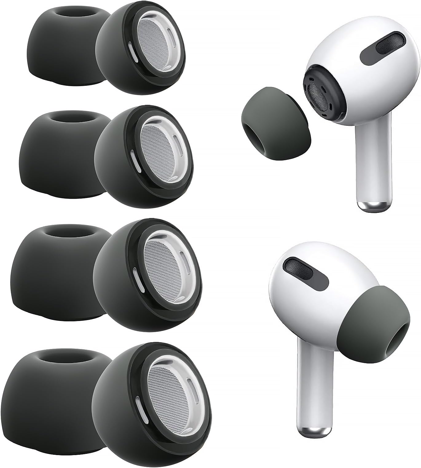 Amazon.com: Vsagier 4 Pairs Replacement Ear Tips for AirPods Pro and ...