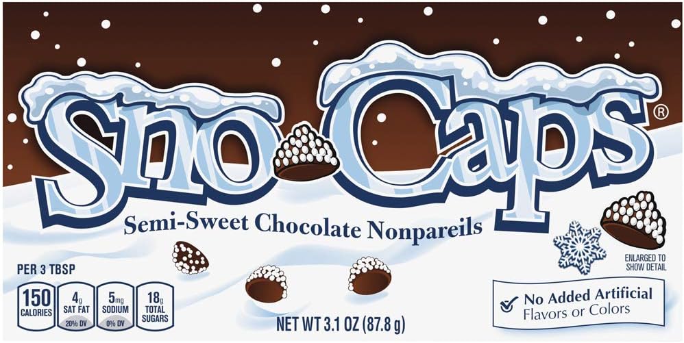 Amazon.com : Sno-Caps, Semi-Sweet Chocolate Nonpareils, Movie Theater ...