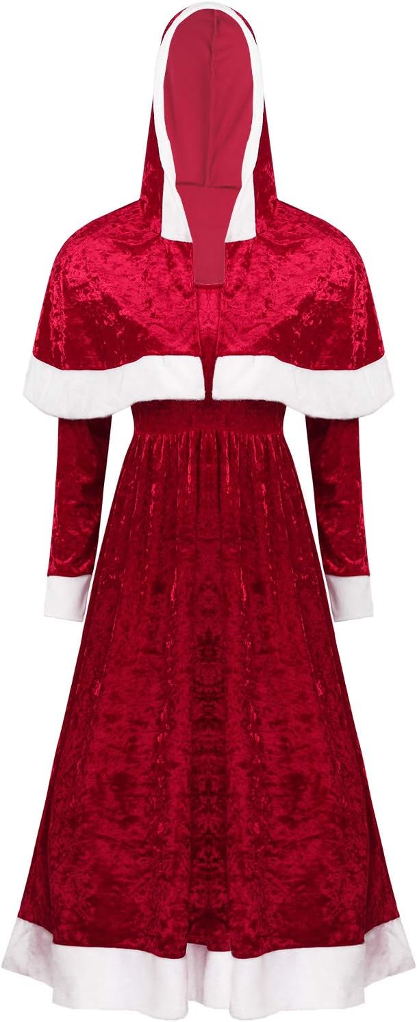 Amazon.com: ACSUSS Women's Mrs Claus Santa Christmas Cosplay Halloween ...