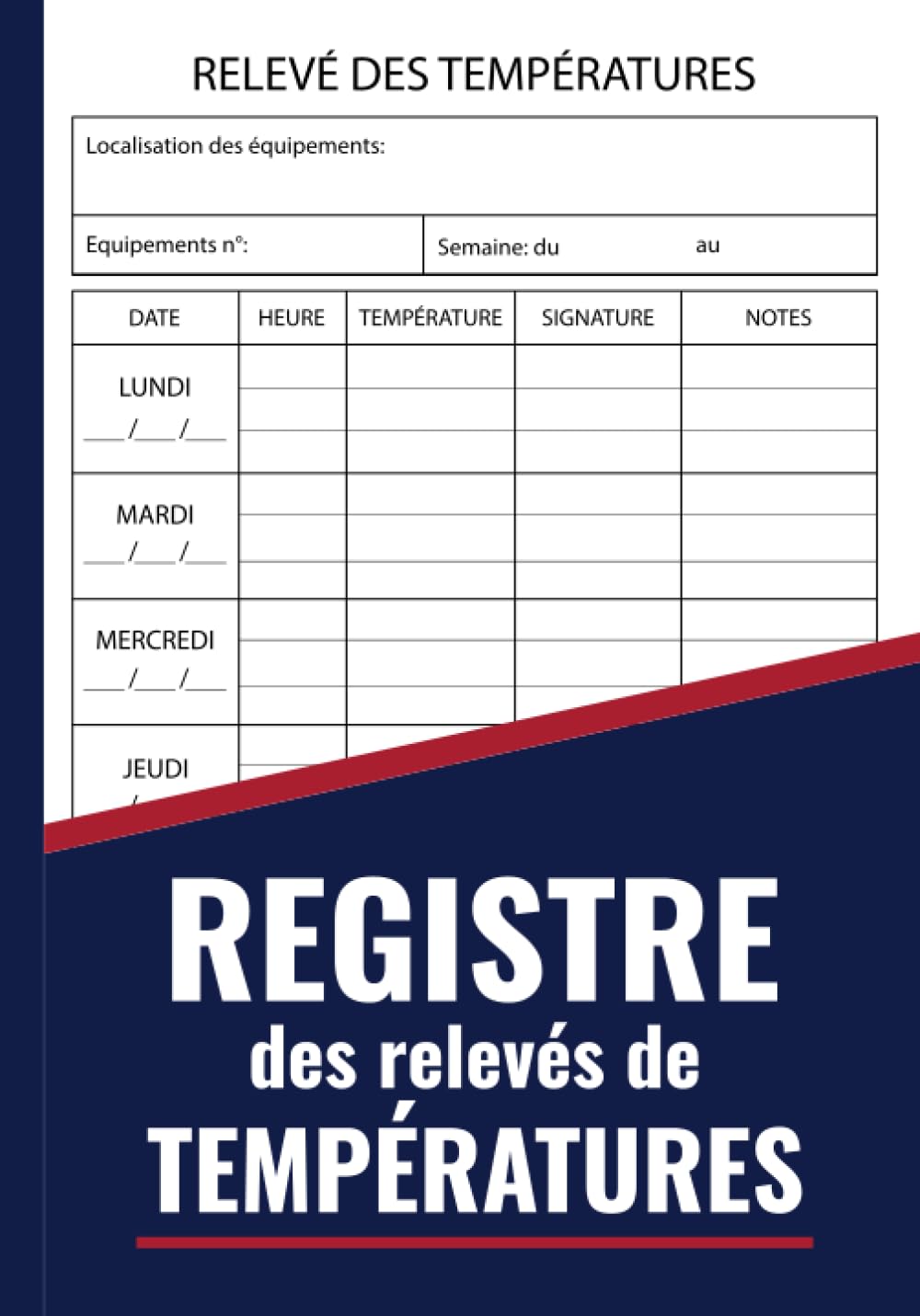 Amazon.fr - Registre des Relevés de Températures: Surveillance d ...