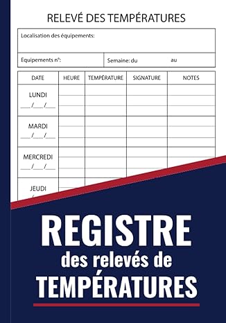 Amazon.fr - Registre des Relevés de Températures: Surveillance d ...