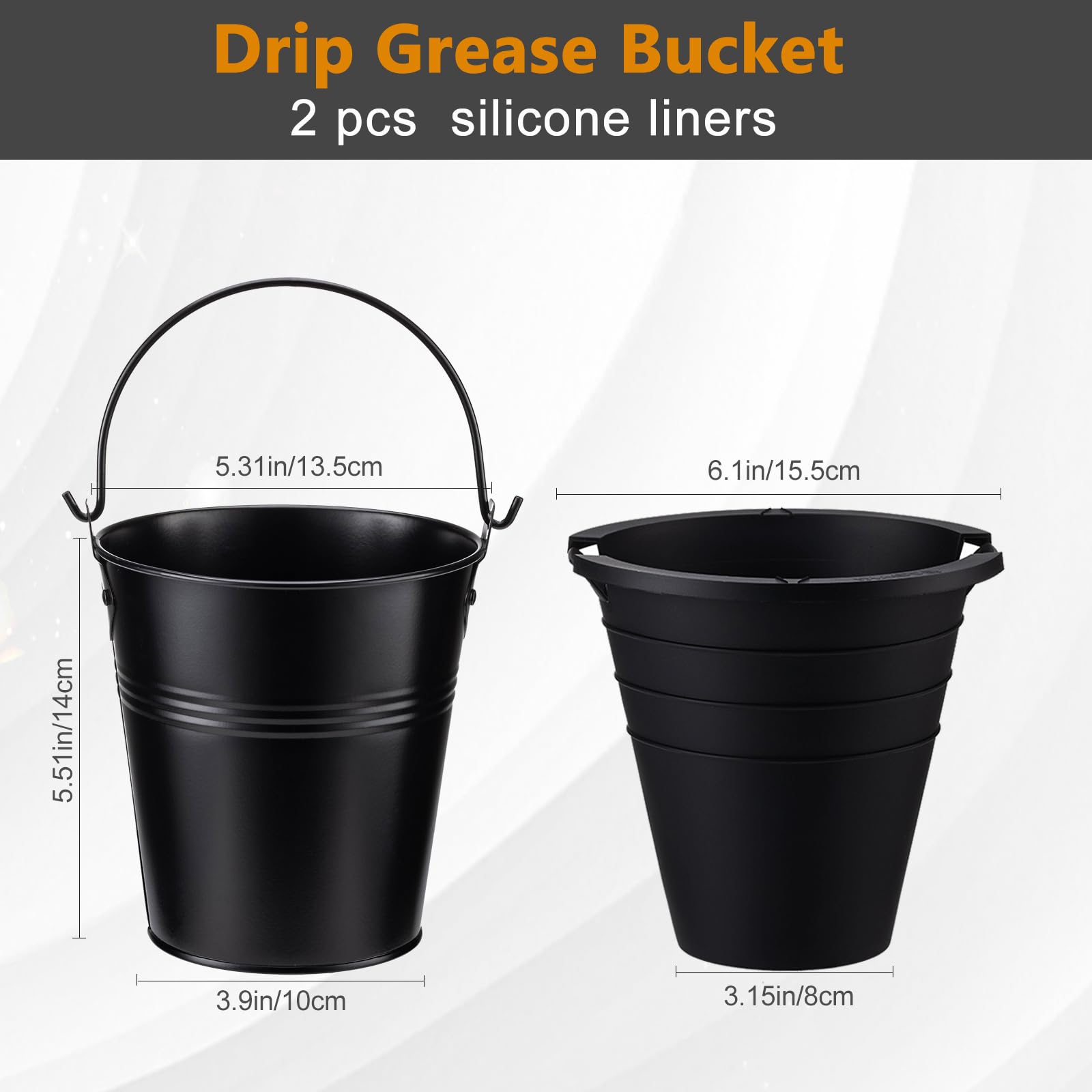 Snapklik.com : Easyki Drip Tray Grease Bucket And 2pcs Reusable ...