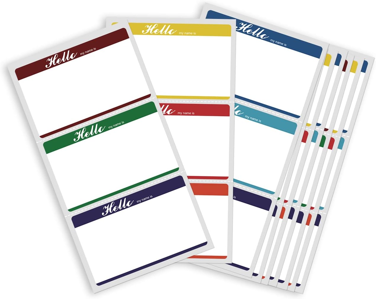 Amazon.com: Methdic 5 Colors (Hello My Name Is) Name Tags Stickers 400 ...