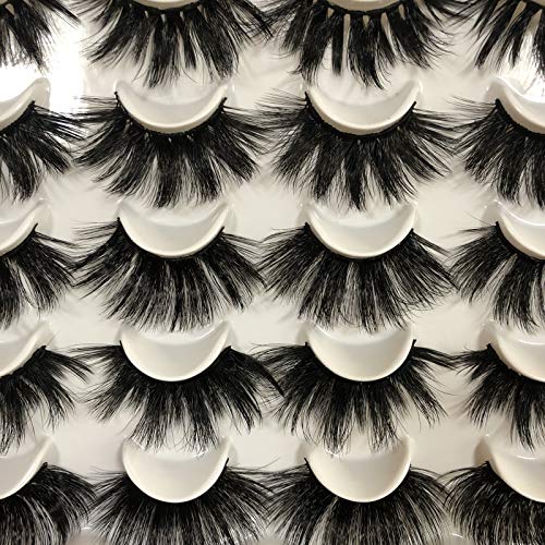 Snapklik.com : 25MM Faux Mink Lashes Pack Dramatic False Eyelashes 10 ...