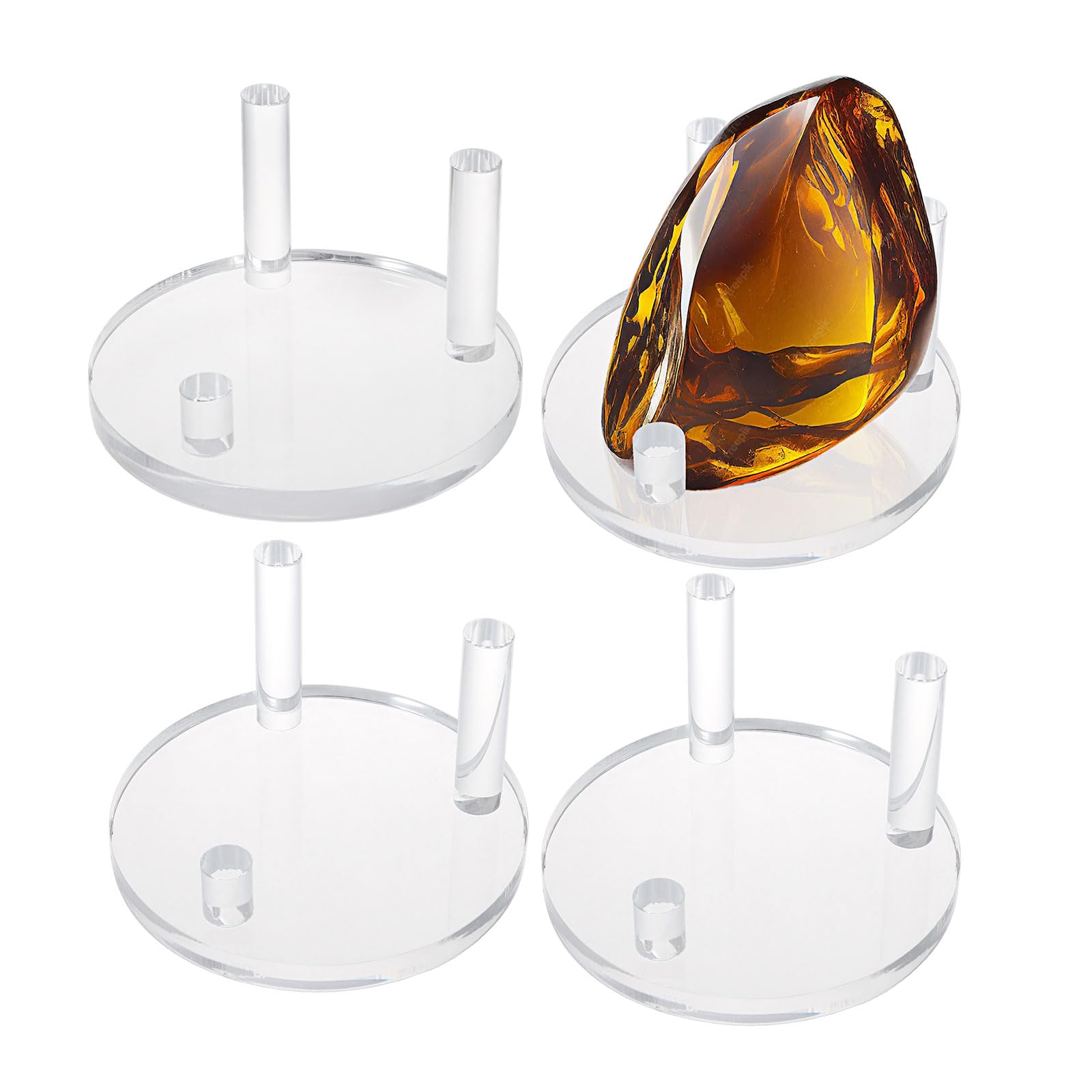 Amazon.com: Hipiwe Clear Acrylic Display Stand - Three-Peg Display ...