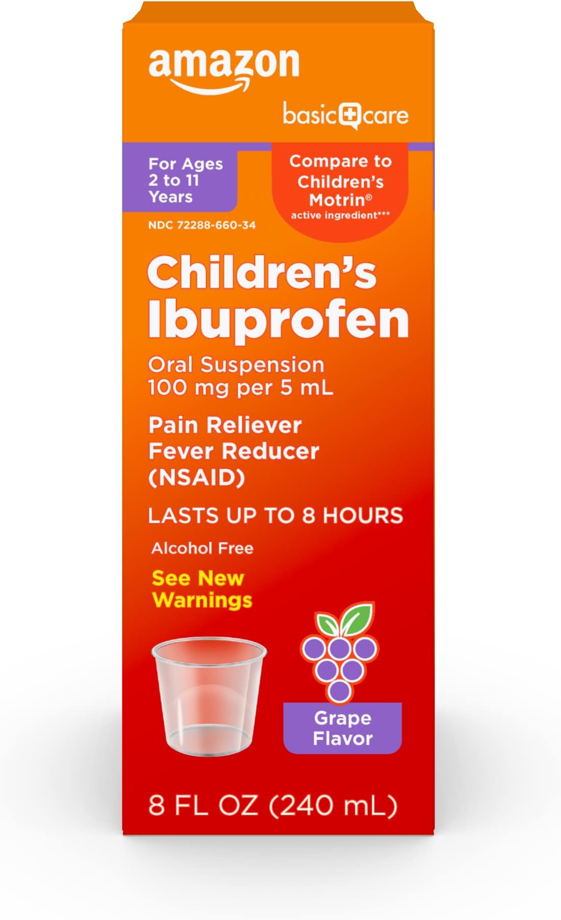 Amazon.com: Amazon Basic Care Children's Ibuprofen Oral Suspension 100 ...