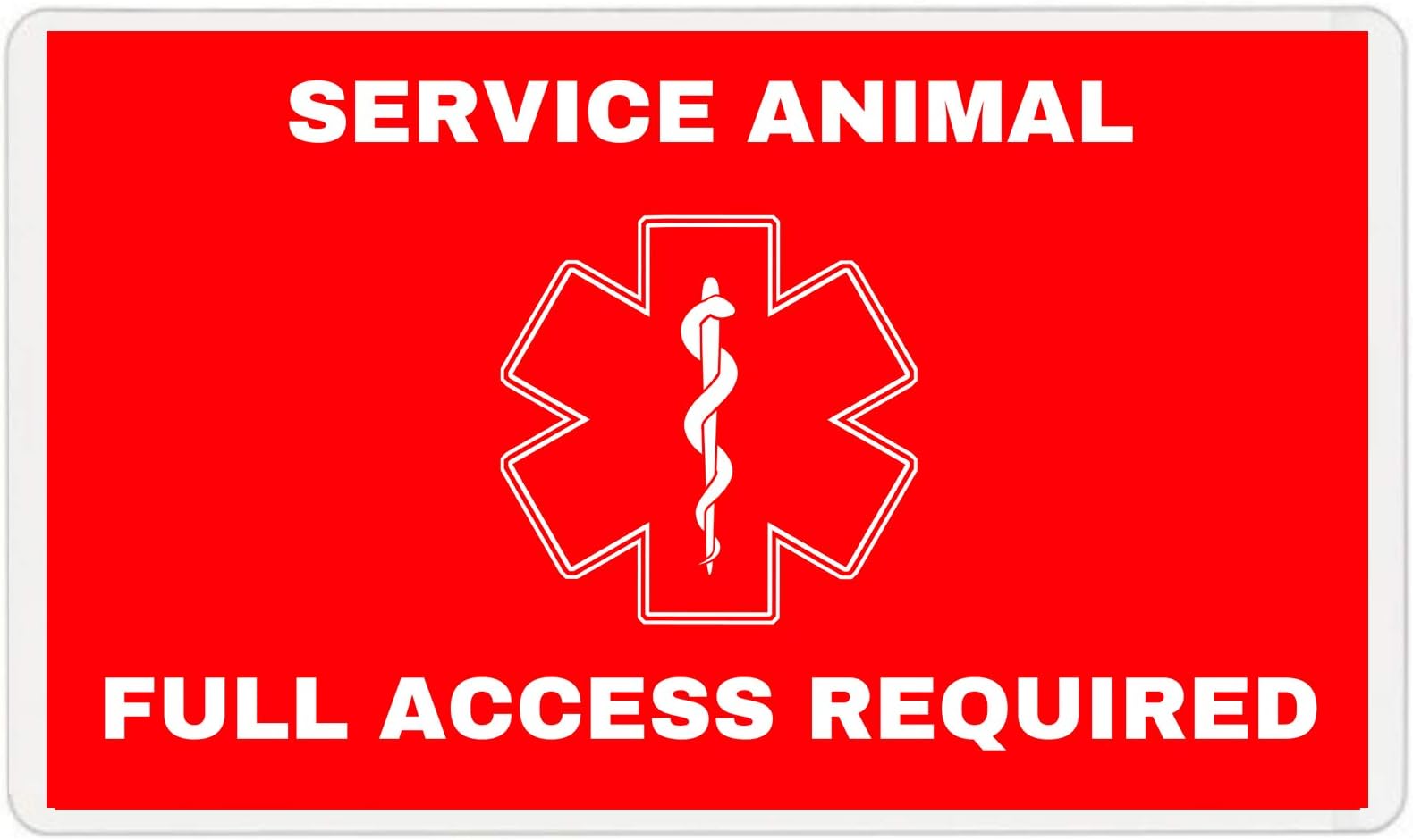 Amazon.com : (5 Pack) Service Animal id Badge ADA Rights info Card ...