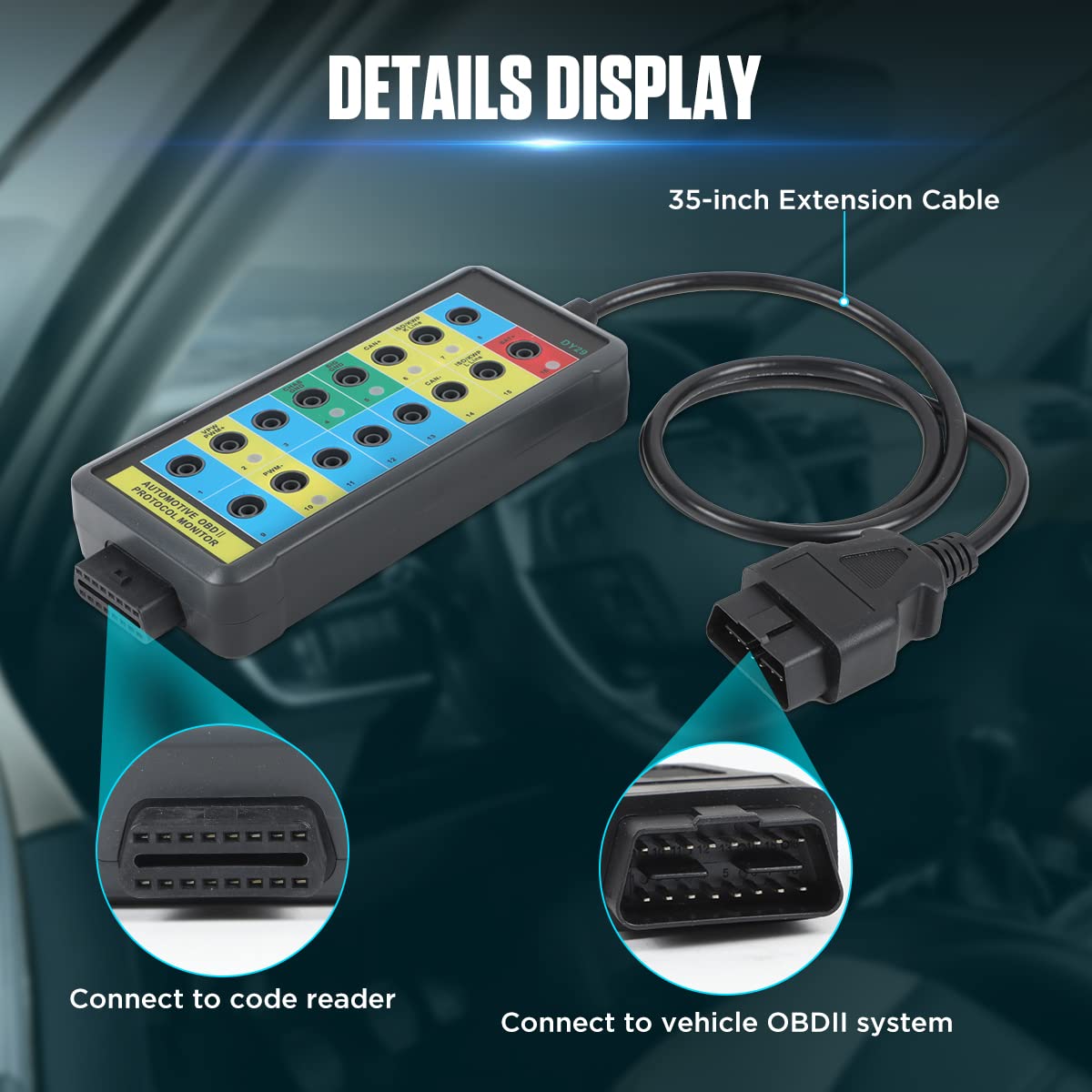 Snapklik.com : OBD2 Breakout Box Powerful OBDII Protocol Detector ...