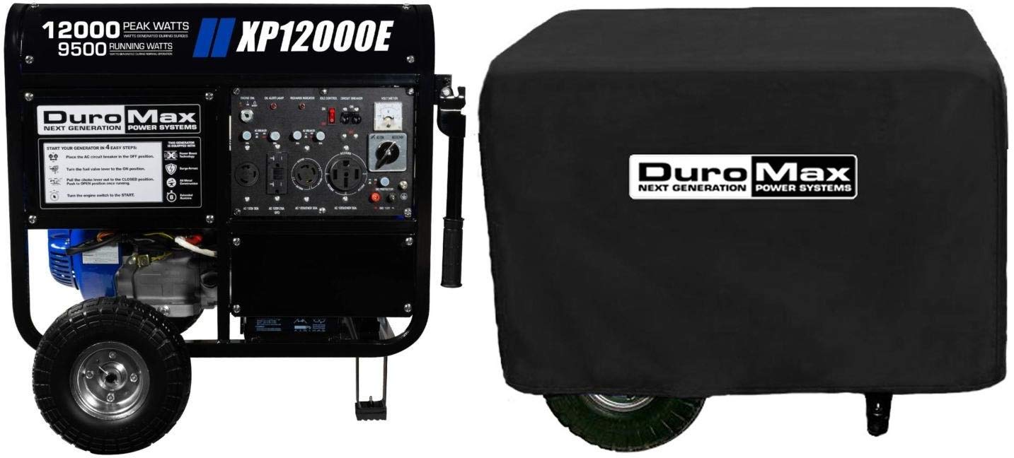 Buy DuroMax XP12000E 12,000-Watt Powered Portable Generator + Duromax ...