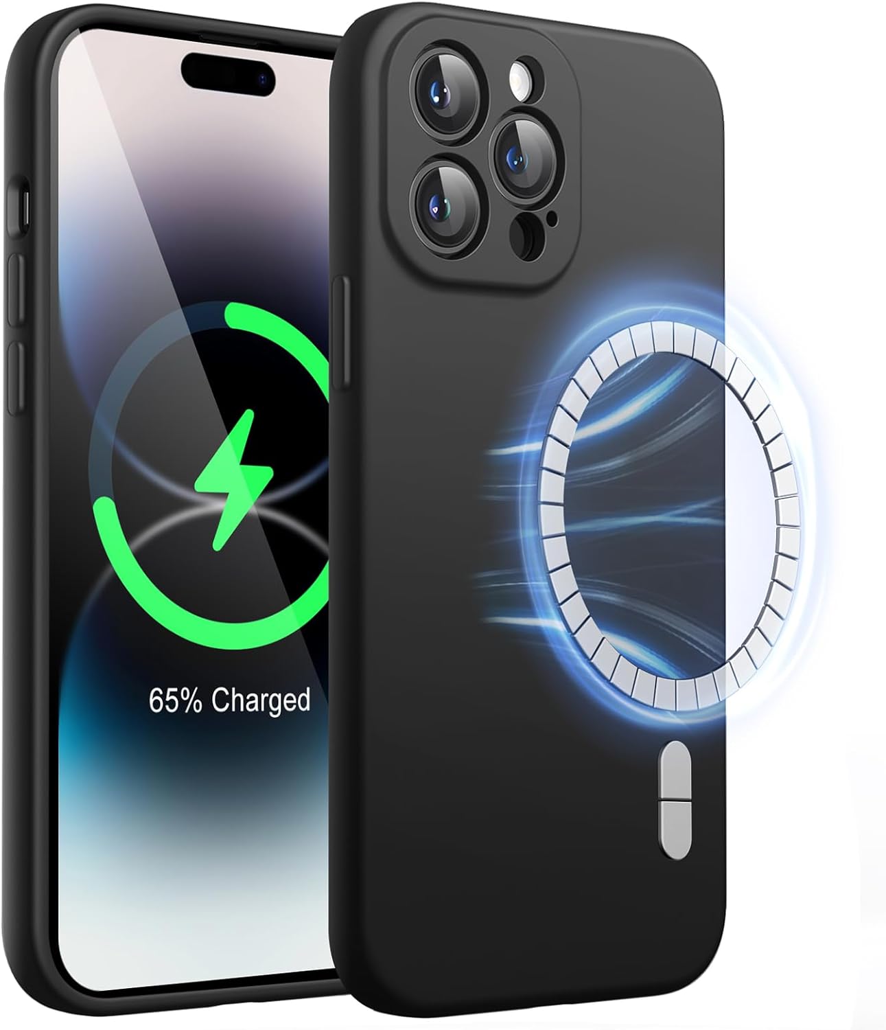 Amazon.com: JETech Magnetic Silicone Case for iPhone 14 Pro 6.1-Inch, Compatible with MagSafe ...