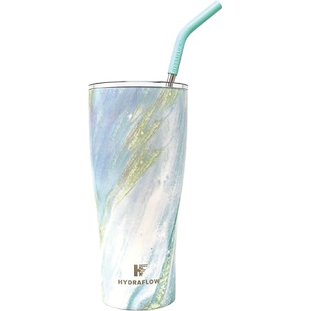 Amazon.com | HYDRAFLOW Capri - 30oz Tumbler with Straw - Triple Wall ...