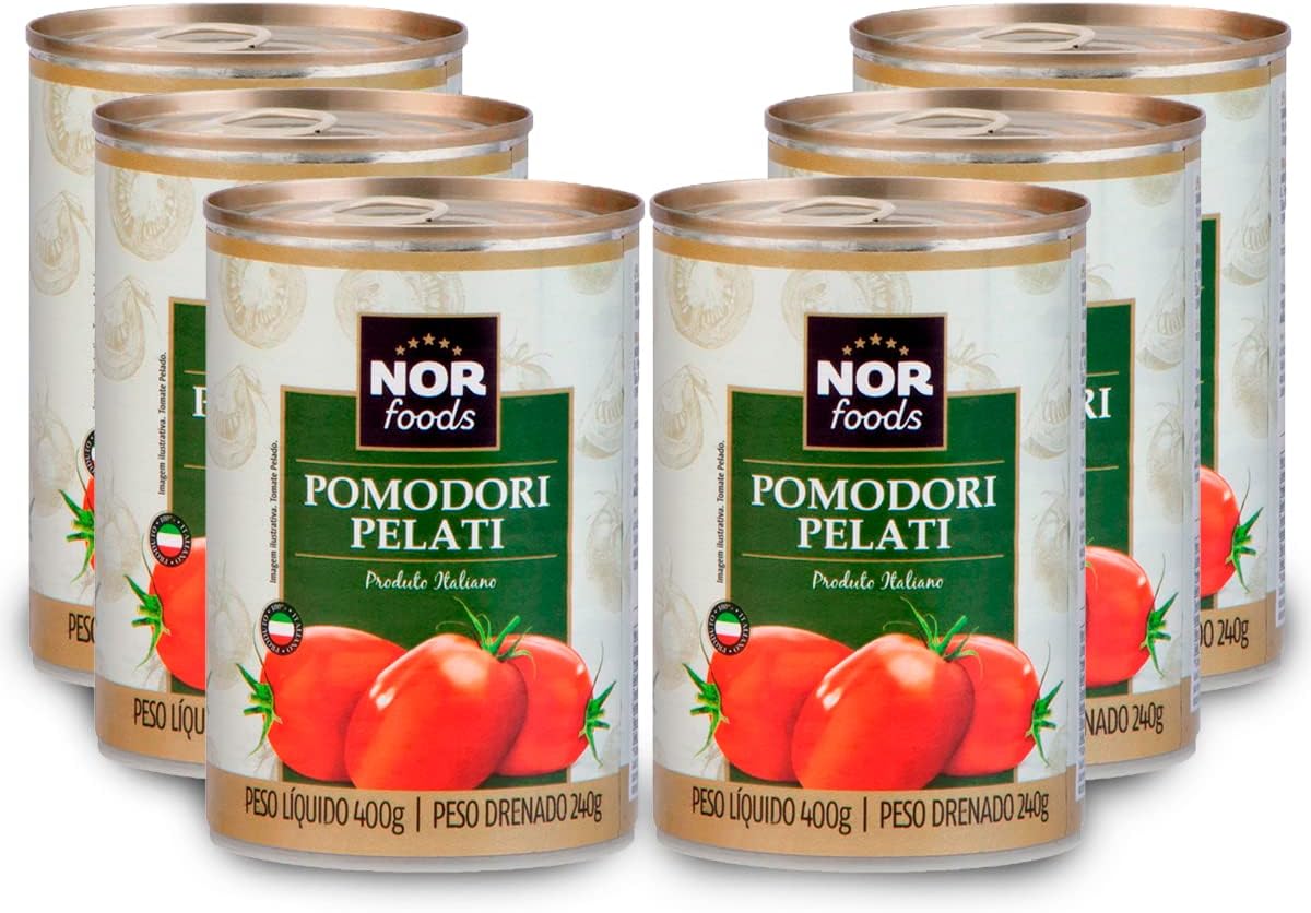 Pomodori Pelati Tomate Pelado 240g Importado da Italia - 6 unidades ...