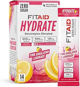 Amazon.com: FITAID Hydrate Clean Electrolyte Mix, Zero Sugar, Balanced ...