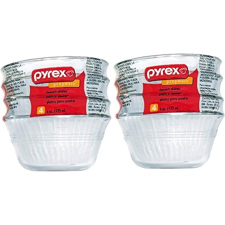 Amazon.com: Pyrex Bakeware 10-Ounce Custard Cups Dessert Dish (Set of 4 ...