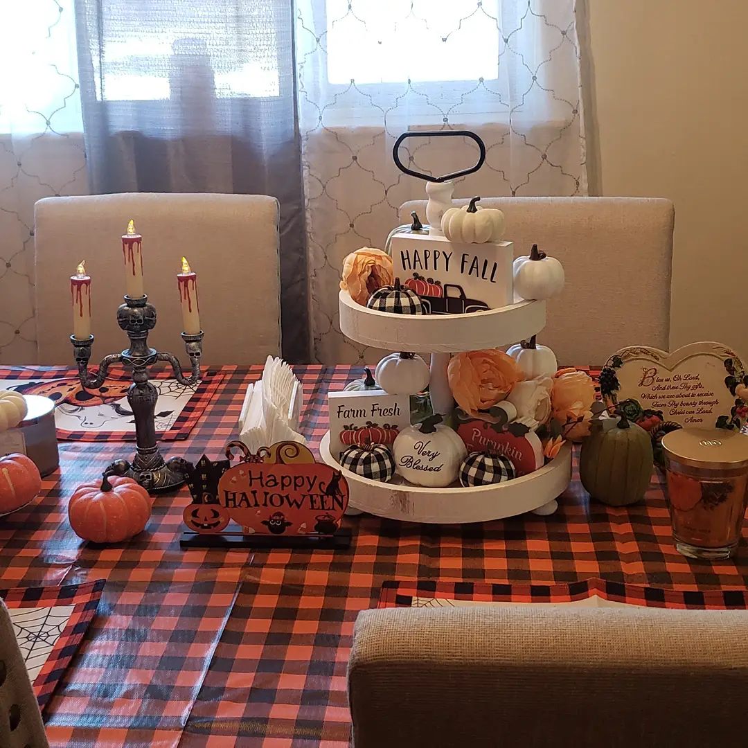Amazon.com: Huray Rayho Pumpkin Tiered Tray Decorations Farmhouse ...