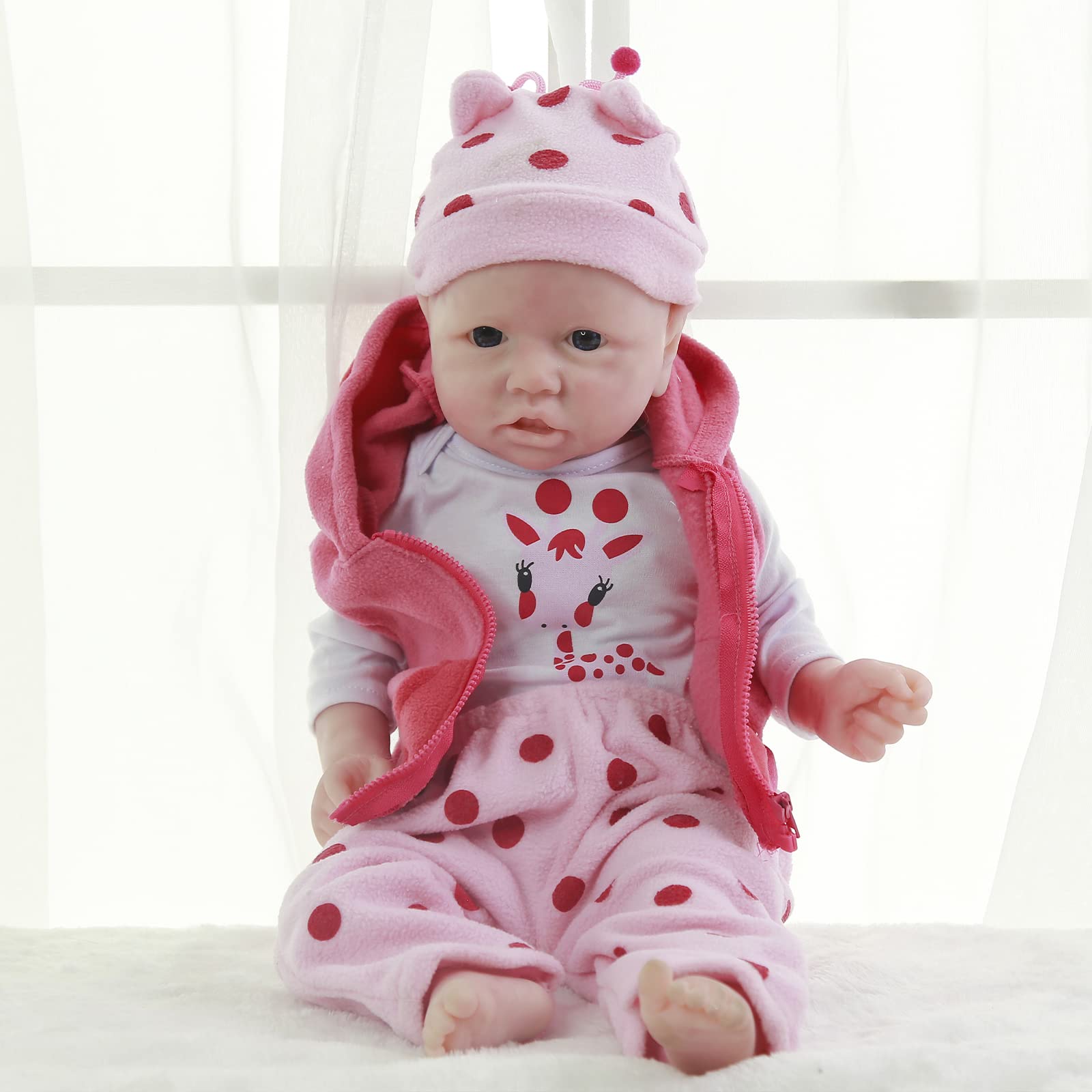 Buy COSDOLL Reborn Baby Dolls 22.45 in Bald Girl Opens Eyes, Not Vinyl ...