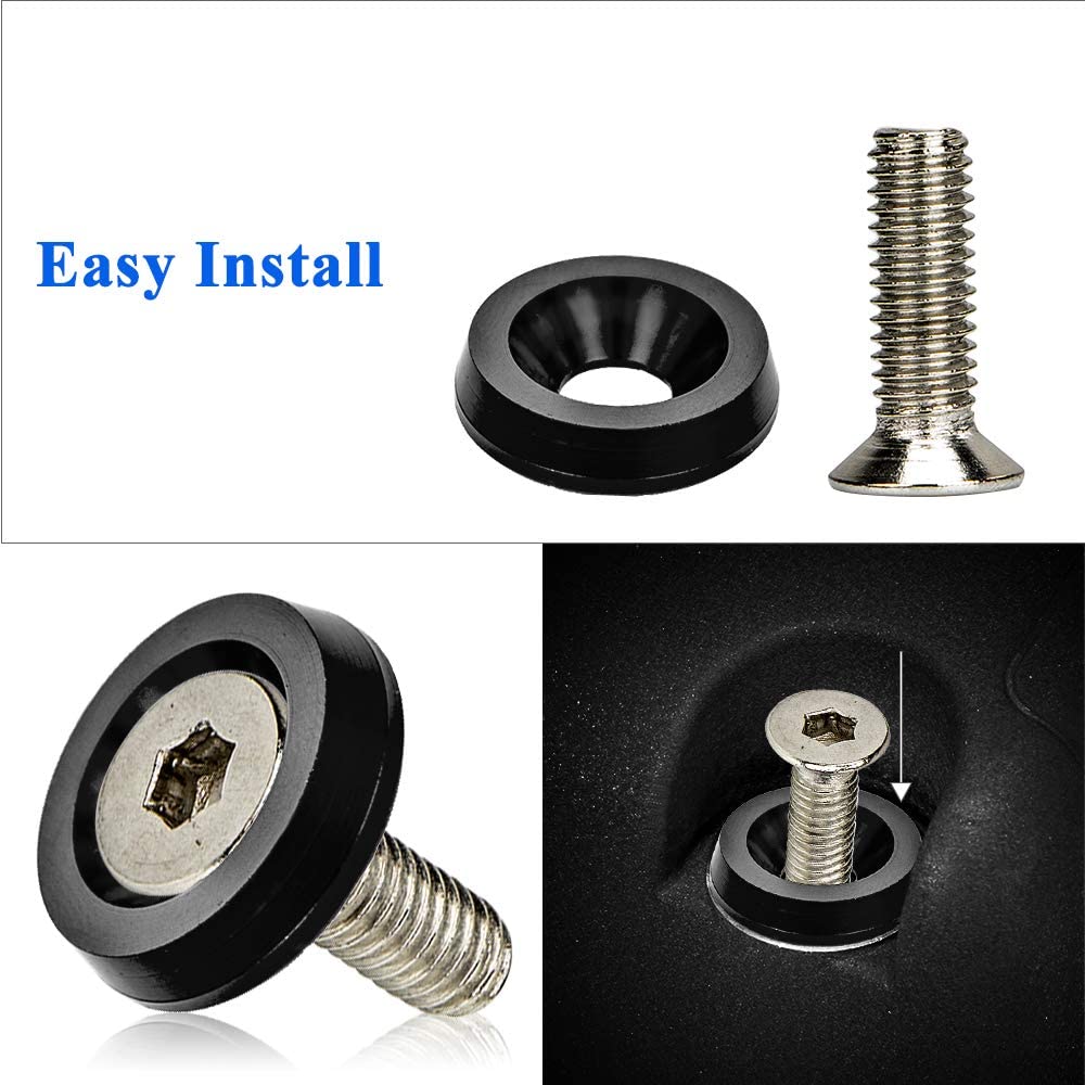 Snapklik.com : 20 Pieces CNC Billet Aluminum Washer Kit For Bumper ...