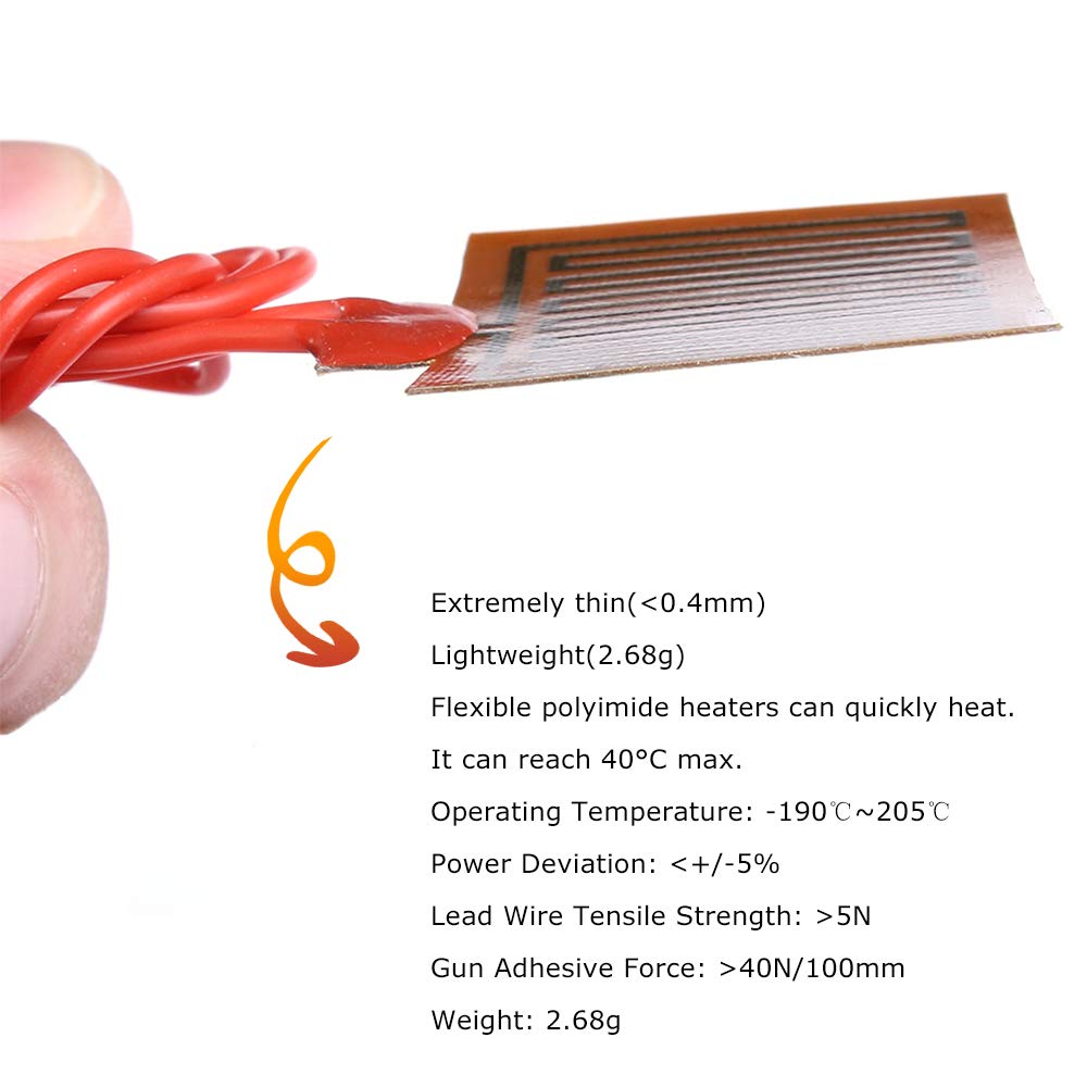 Snapklik.com : 4 PCS Film Heater Plate Adhesive Pad, Icstation PI ...