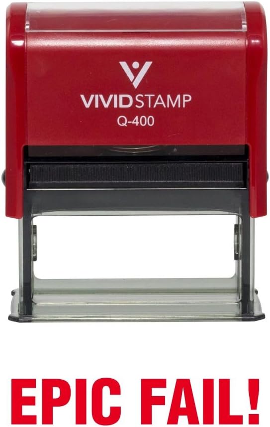 Amazon.com : Epic Fail Novelty Stamp (Red Ink) - X-Large : Office Products