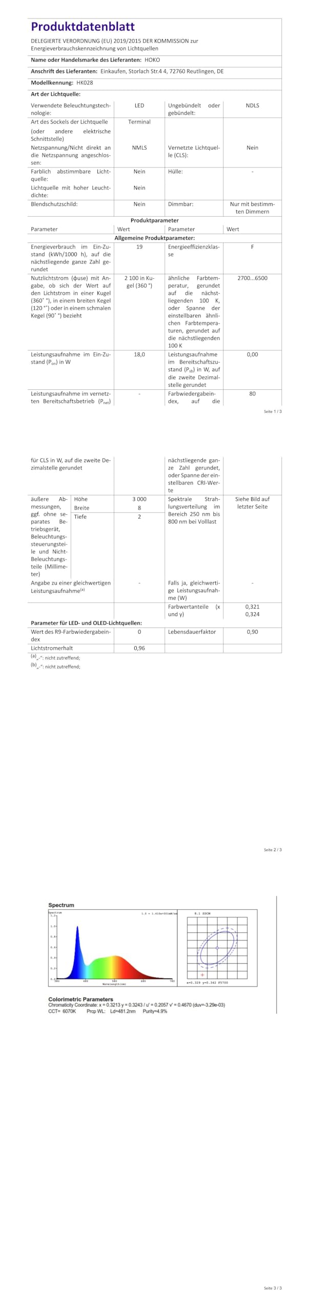 Hoko® Large LED Bathroom Mirror, 100 x 60 cm, with Anti-Fog, Digital ...