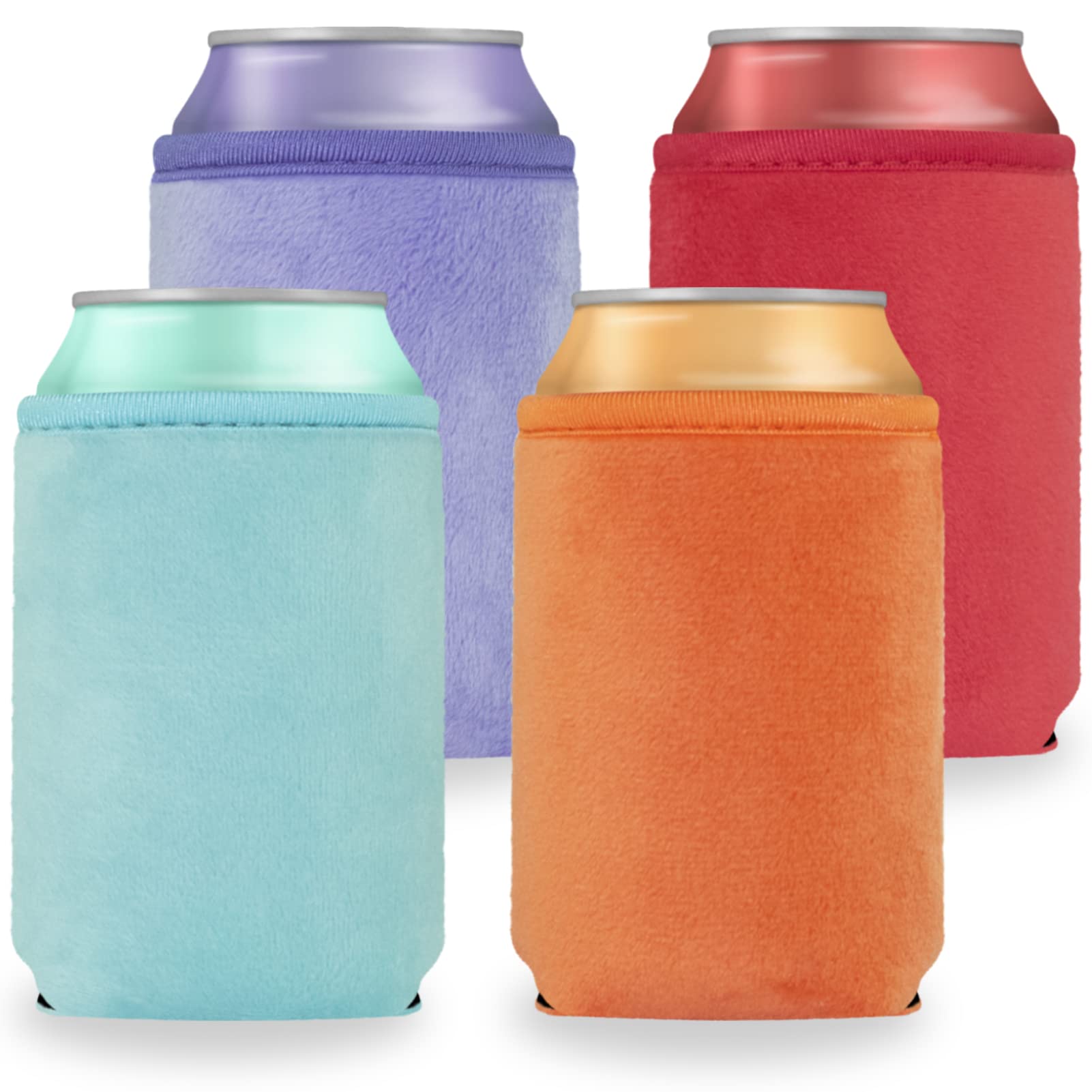 Amazon.com: Casa-Eco Plush Velvet 12 oz Can sleeves Beer Soda Can ...