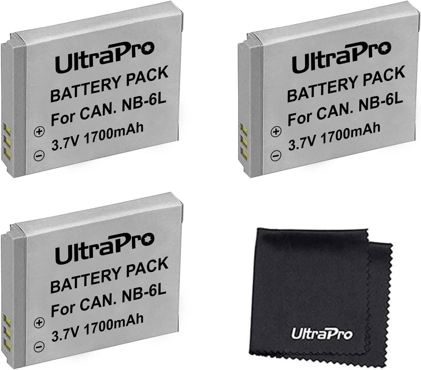 Amazon.com : UltraPro 3-Pack NB-6L / NB-6LH High-Capacity Replacement ...