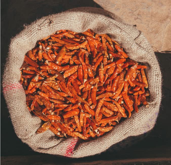 A D Food & Herbs Dried Yellow Chilli/Peeli Mirch Sabut Pure Spice ...