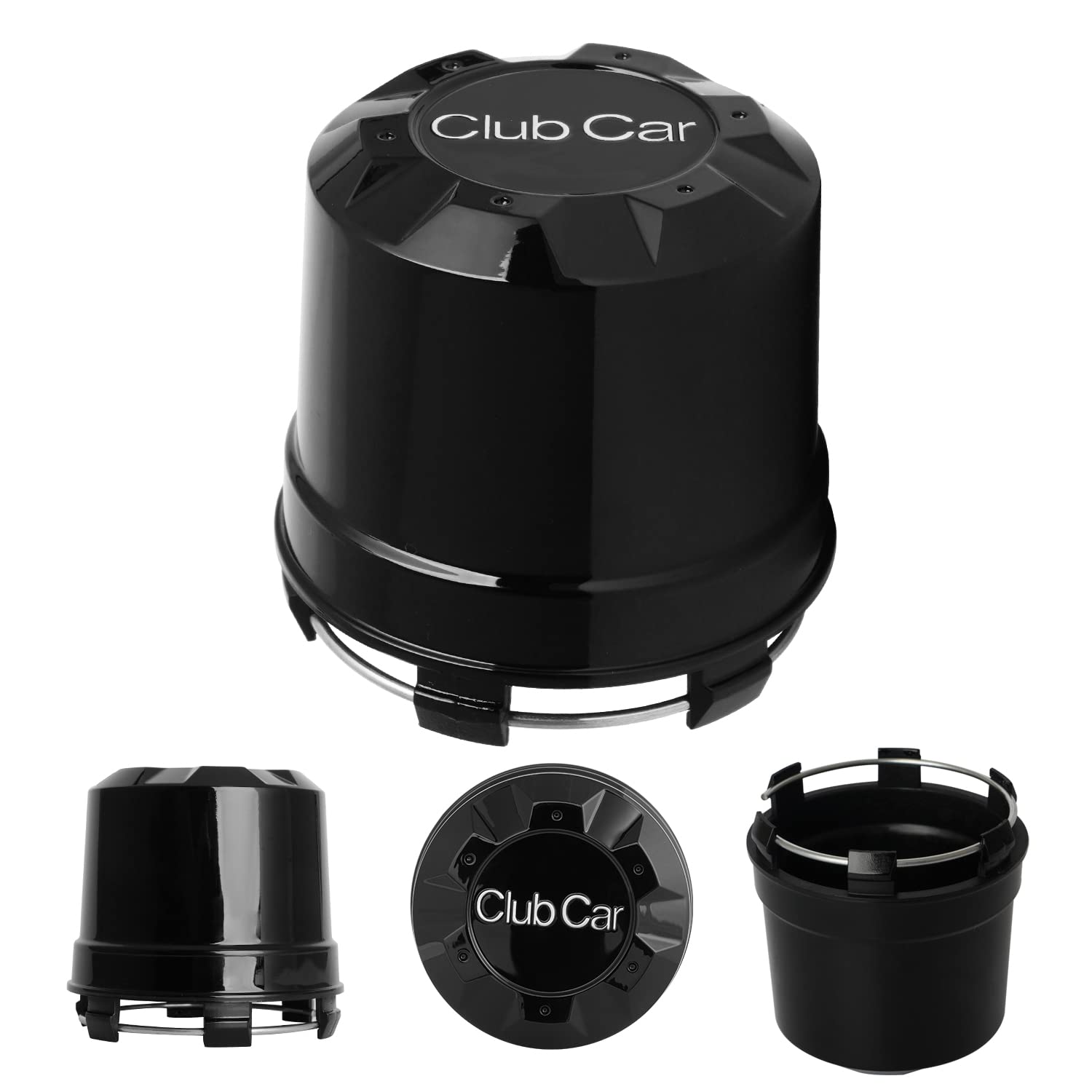Amazon.com: InTech Auto Wheel Center Hub Caps for Club Car Golf Cart ...