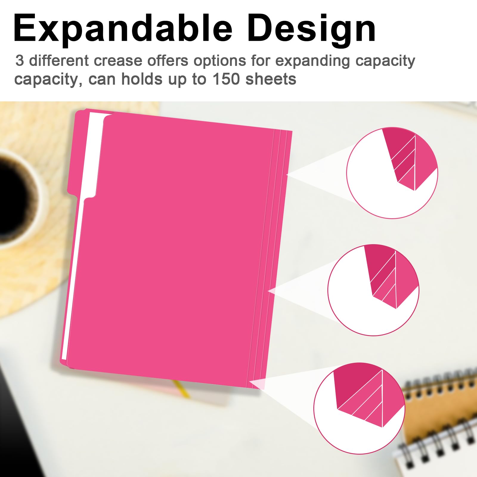 Snapklik.com : File Folder, RAZCC 150 Pack 1/3 Cut Tab File Folders ...
