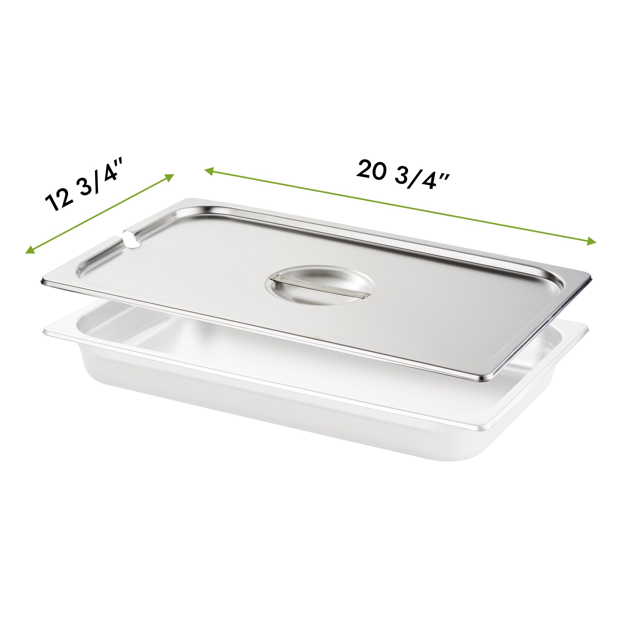 Snapklik.com : HECMAC 6-Pack Full Size Notched Hotel Pan Cover ...