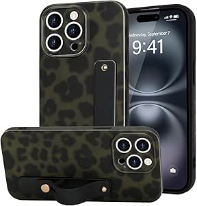 Amazon.com: LAPOPNUT for iPhone 14 Pro Case with Wrist Strap, Cheetah Leopard Tortoise Shell ...