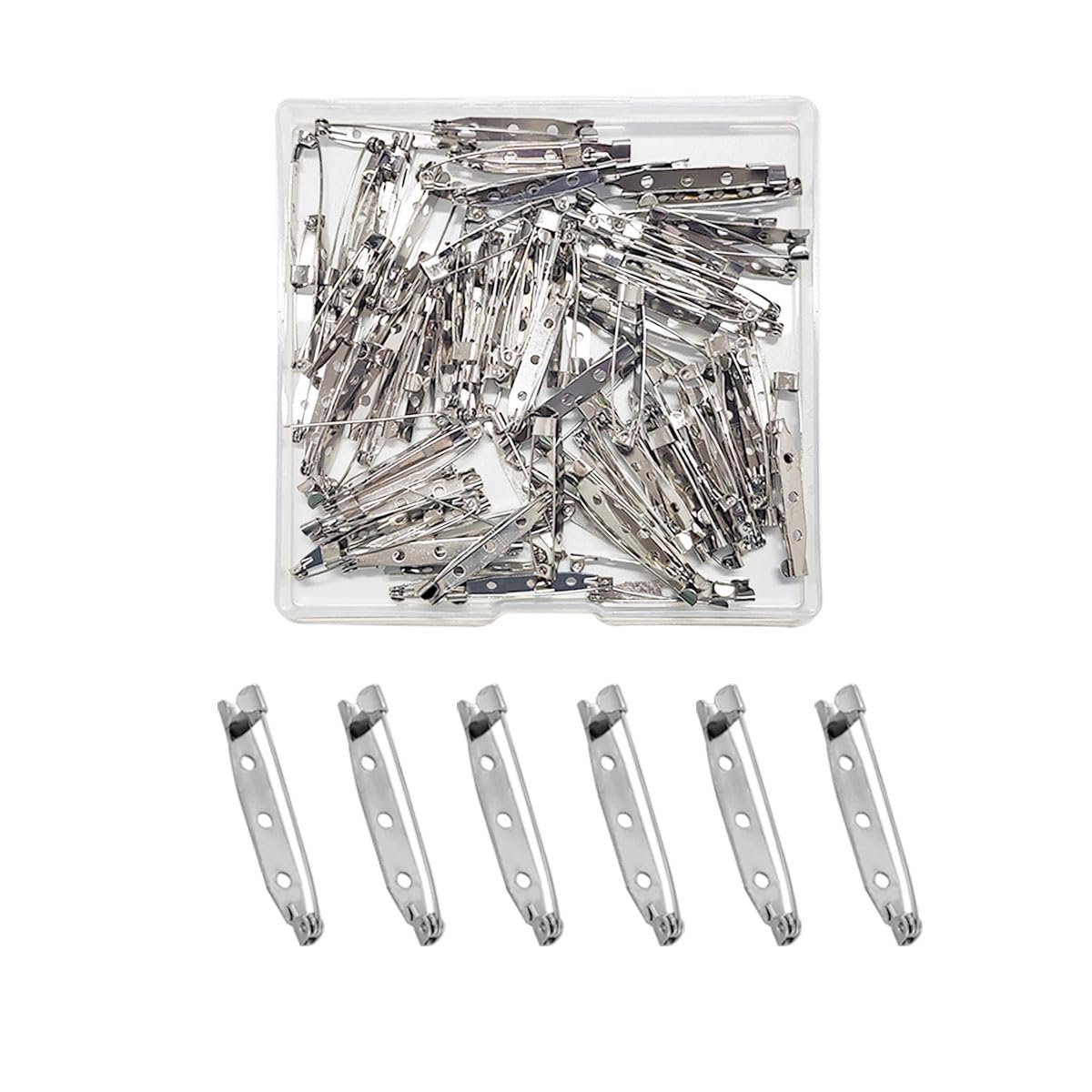 Amazon.com: 100 Pcs Locking Pins Backs Safety Clasp Brooch,Silver ...