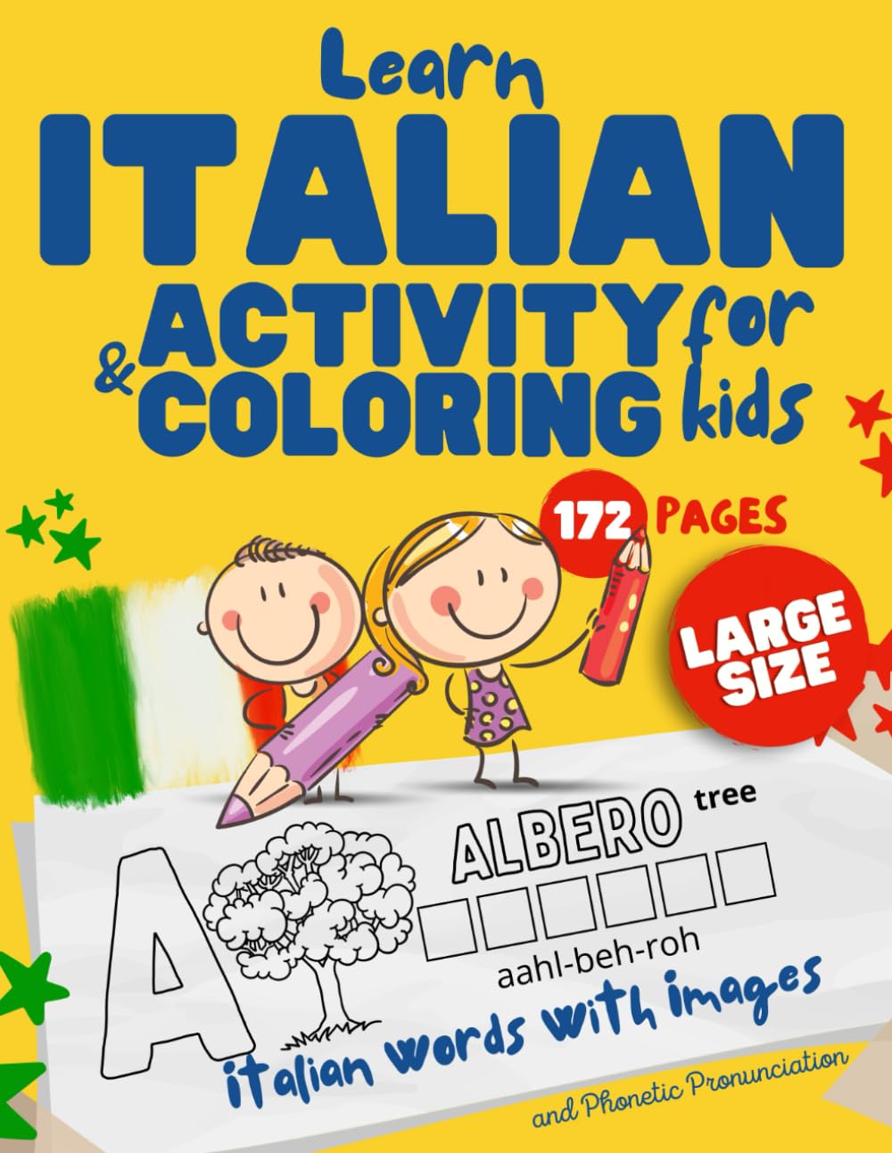 Learn Italian Activity and Coloring Book for Kids: How to Write ...