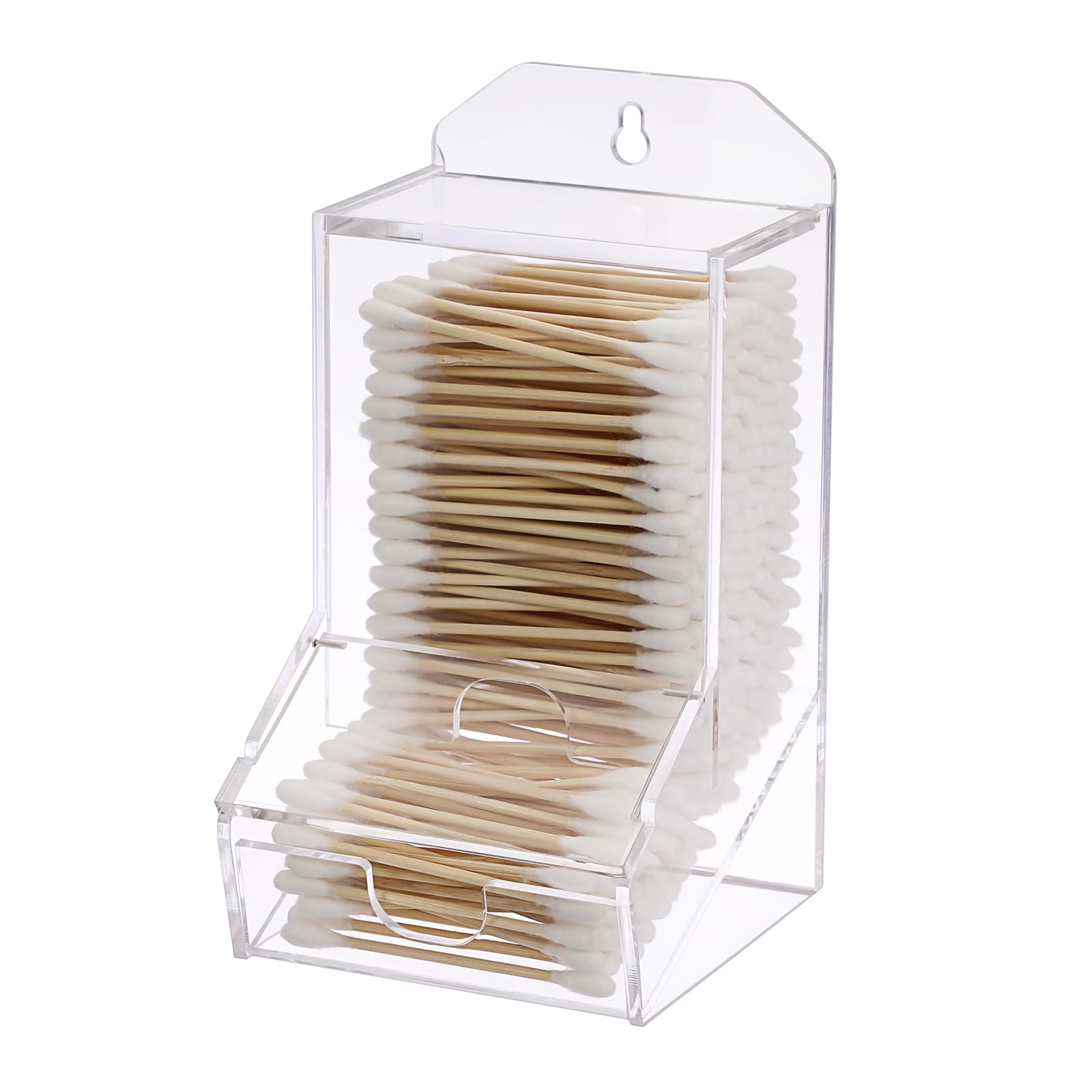 Amazon.com: Hipiwe Clear Qtip Dispenser Wall Mount Acrylic Q Tip Holder ...