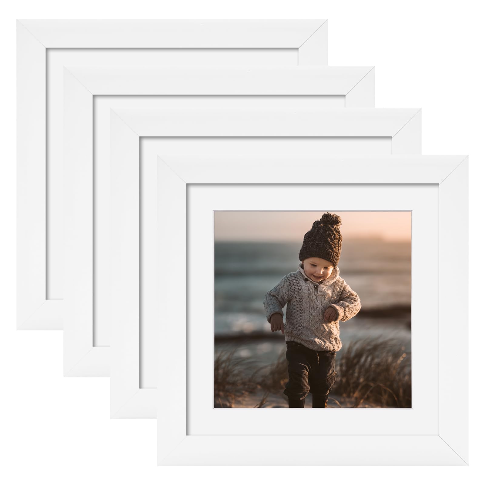 Amazon.com - KINLINK 5x5 Picture Frames White, Square Photo Frames with ...