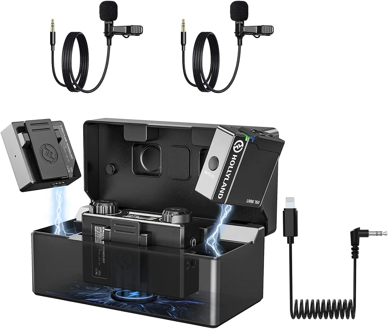 Amazon.com: Hollyland Lark 150 Wireless Lavalier Microphone Bundle with ...