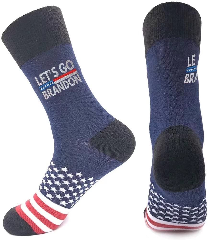 Amazon.com: Let's Go Brandon Socks Funny FJB Joe Biden Socks American ...
