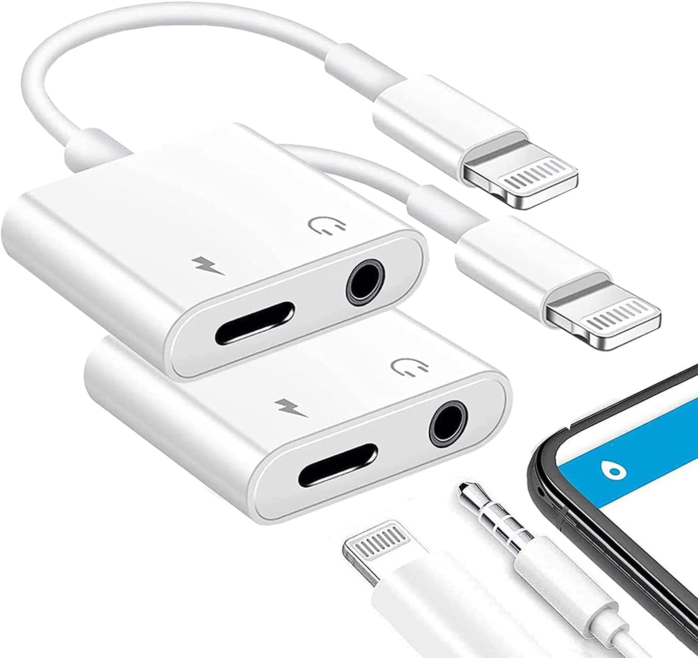 Amazon.com: [Apple MFi Certified] Headphone Adapter for iPhone, 2 Pack ...
