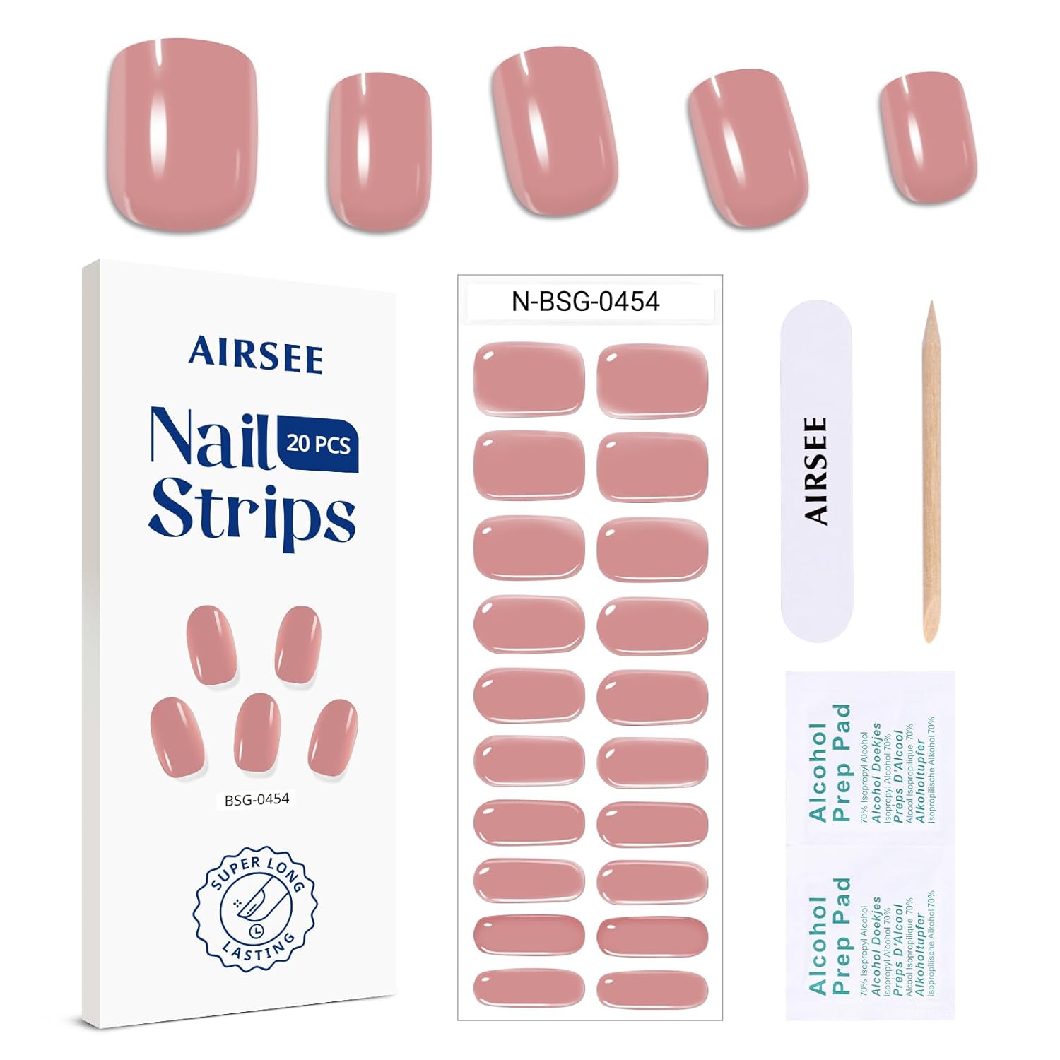 Amazon.com: AIRSEE Semi Cured Gel Nail Strips Kit(Neutral Charm)-Works ...