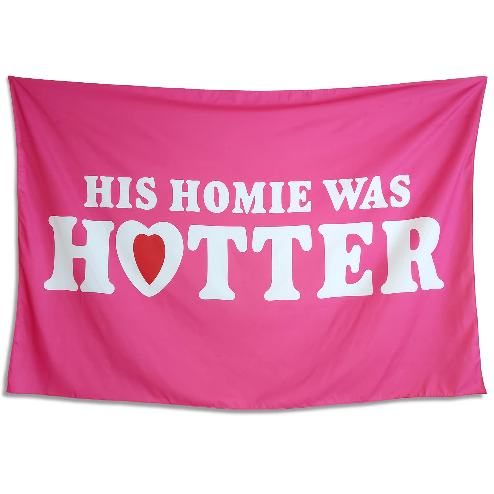 Amazon.com: His Homie Was Hotter Flags Pink Tapestry Wall Art for Teens ...
